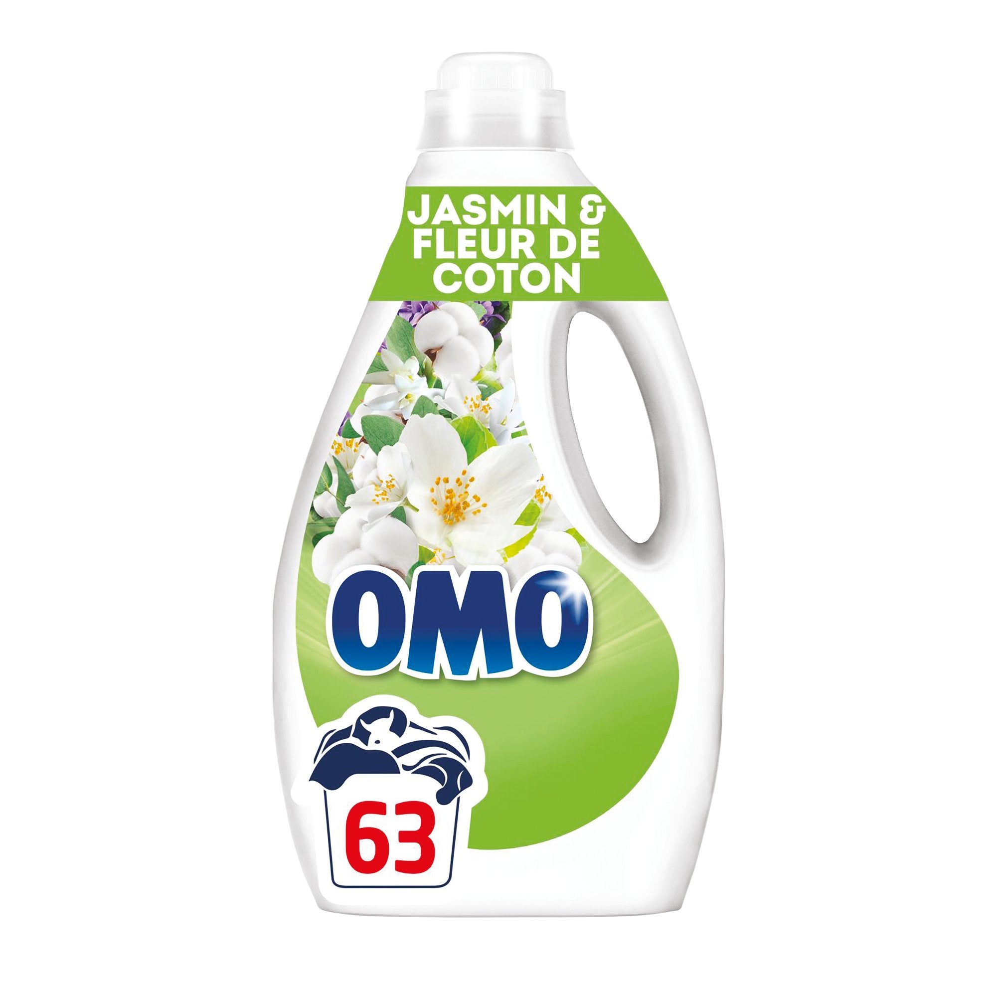 63 doses de lessive liquide Jasmin et Fleur de coton – Stokomani