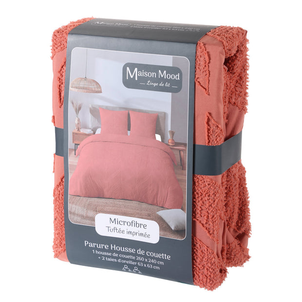 Parure housse de couette tufté 260 x 240 cm - Orange – Stokomani