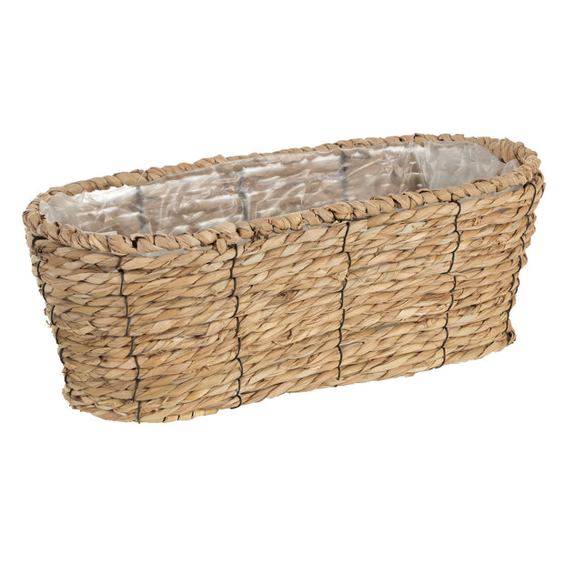 Jardinière ovale en jonc 40x17x15 cm – Stokomani